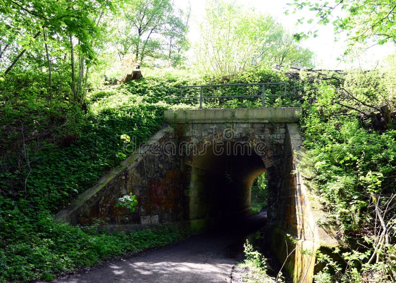 Rail Way Bridge in Spring in the Town Walsrode, Lower Saxony Stock ...