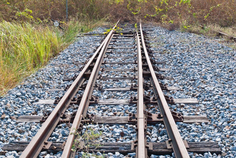 Rail Way Going Toward a Dead End Stock Image - Image of platform ...