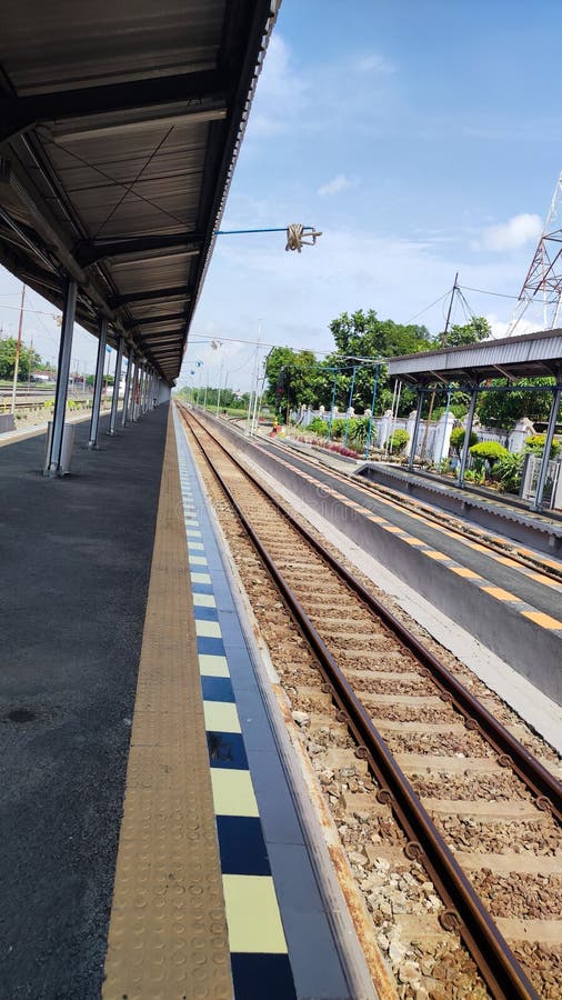 Rail Way Station in Indonesia Stock Image - Image of vehicle, railway ...