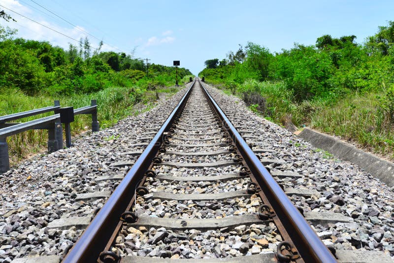 Rail way stock image. Image of evening, serenity, scene - 32202813