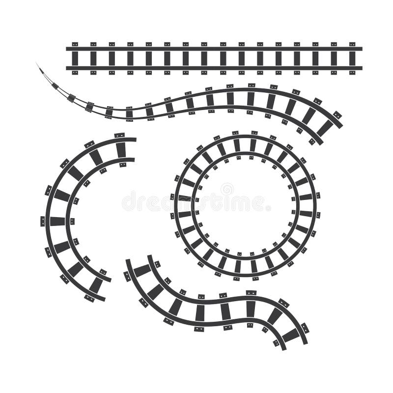 Rail Way Track Vector Illustration Design Stock Vector - Illustration ...