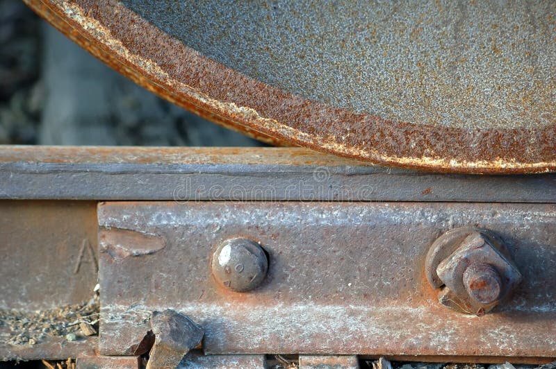 Rusted Train Rail stock photo. Image of bolt, industrial - 11738914
