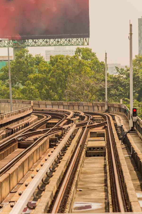 Rail Yard, Tracks and Endstation. Stock Image - Image of architecture ...