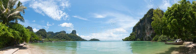 Railay-Strand in Panorama Krabi Thailand Redaktionelles Stockbild ...