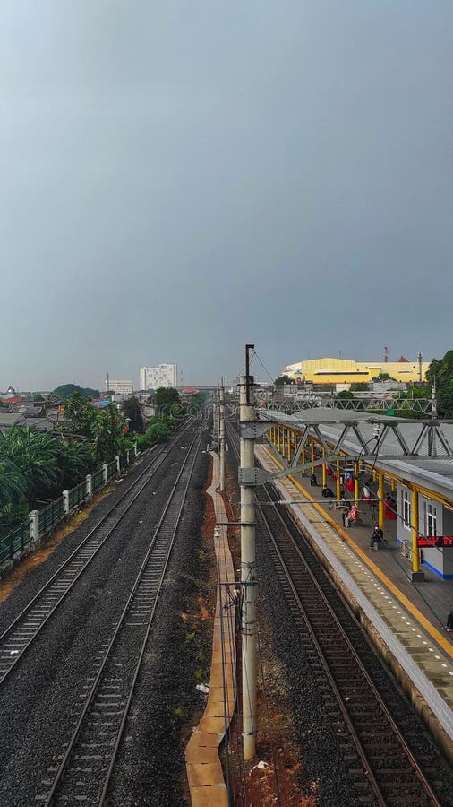Raildroad tracks editorial image. Image of shrub, tracks - 206661080