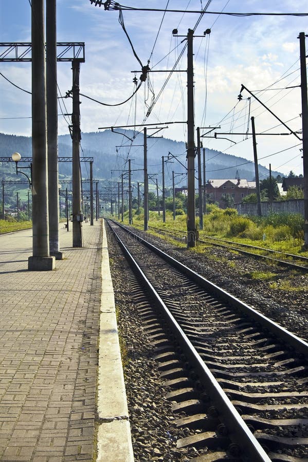 Raileway stock image. Image of vanishing, long, journey - 16402707