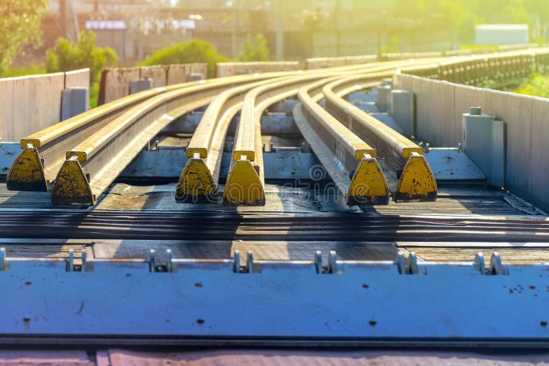 Railhead Elements. the Rail Lash Stock Image - Image of factory, rail ...