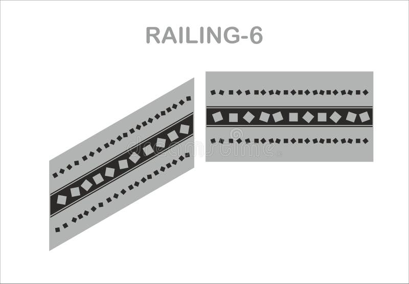 Railing Glass Partition Design and MDF Cutting Vector Stock Vector ...