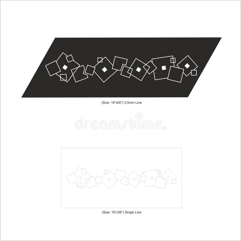 Railing Glass Partition Design and MDF Cutting Vector Stock Vector ...