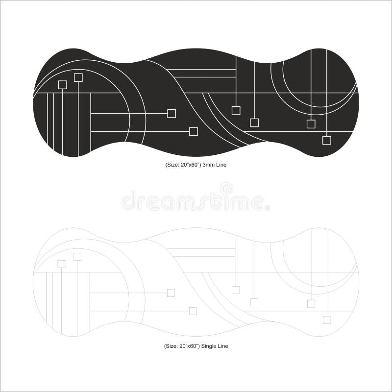 Railing Glass Partition Design and MDF Cutting Vector Stock Vector ...