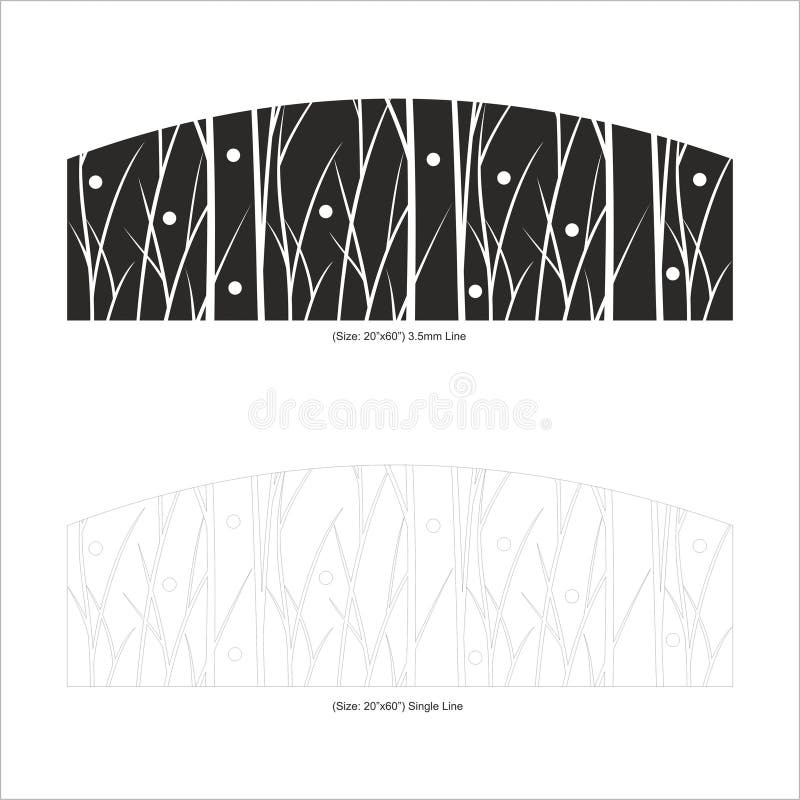 Railing Glass Partition Design and MDF Cutting Vector Stock Vector ...