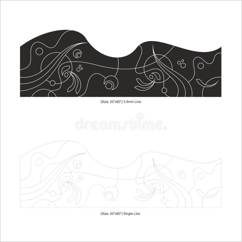 Railing Glass Partition Design and MDF Cutting Vector Stock Vector ...