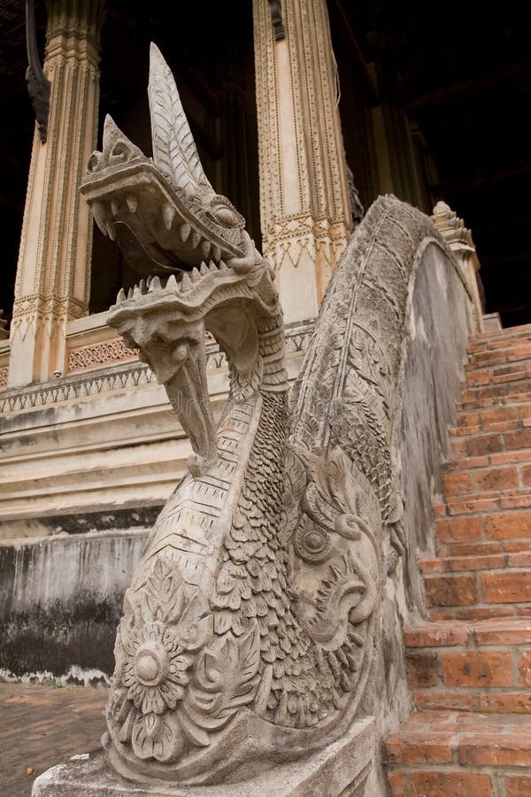 The railing of the Naga stock photo. Image of temple - 273373364