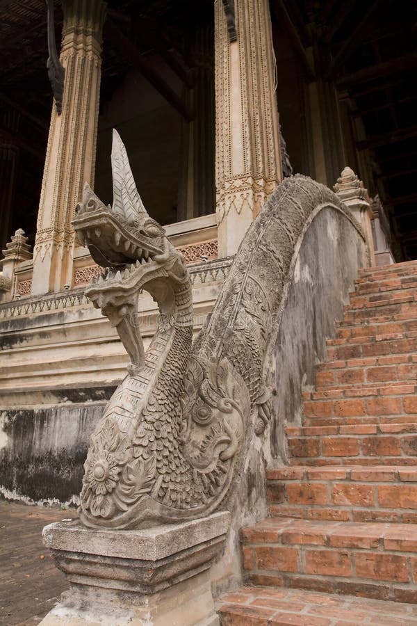 The railing of the Naga stock image. Image of railing - 273373371