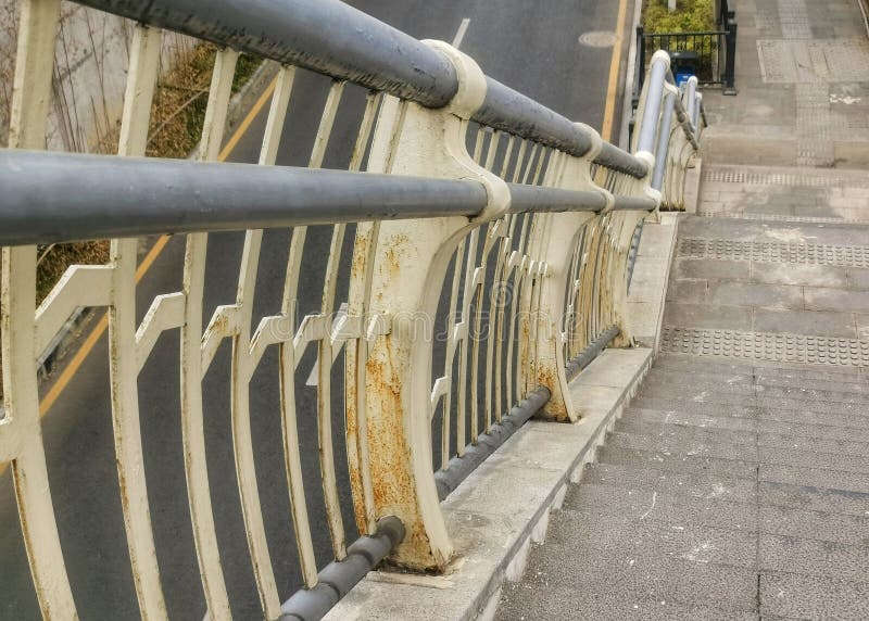 Railing and sidewalk stock photo. Image of building - 312424674