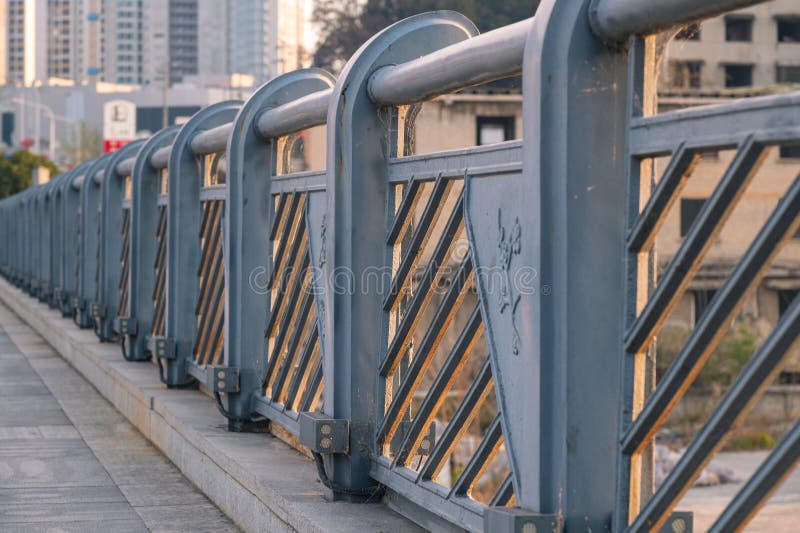 Railing and sidewalk stock image. Image of building - 312101675