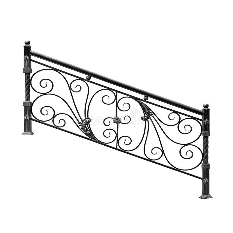 Wrought Iron Stairs Railing Isolated White Background Stock Photos ...
