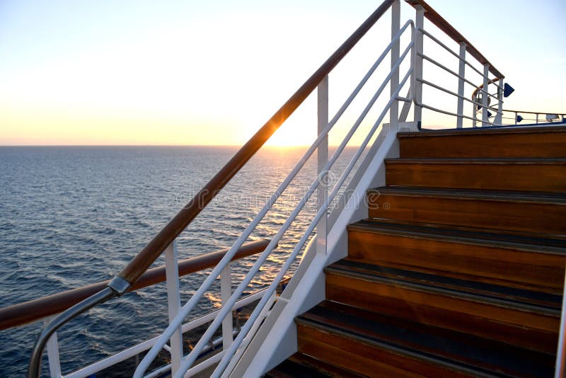 Cruise Ship Walkway. stock photo. Image of empty, holiday - 135758394