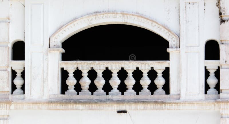 The Railing is White and Has a Lot of Detail Stock Image - Image of ...