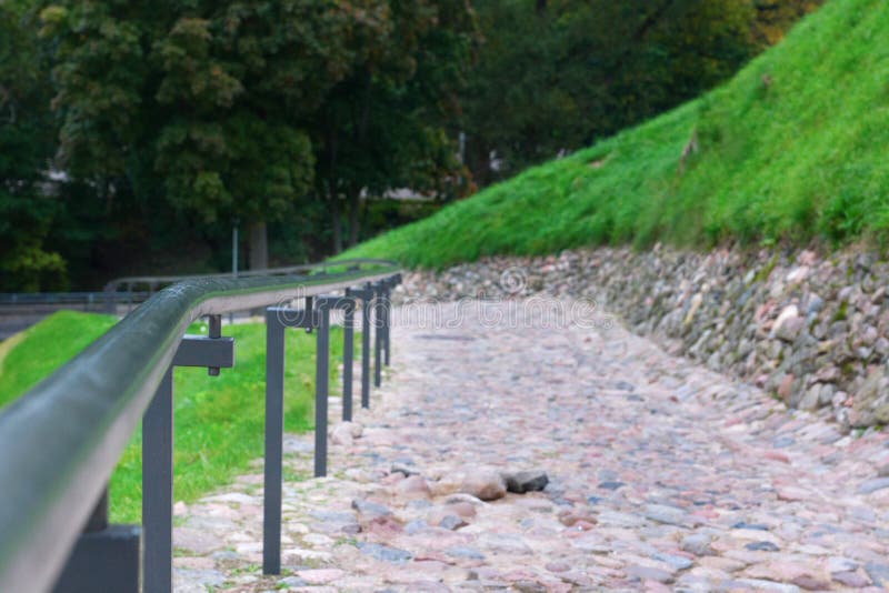 Railing along a road stock photo. Image of outdoors, magnets - 24224960