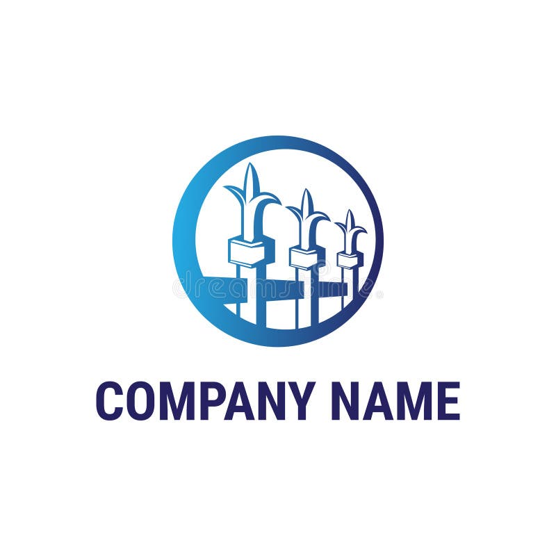 Railings Fence Logo Vector Template Stock Vector - Illustration of gate ...