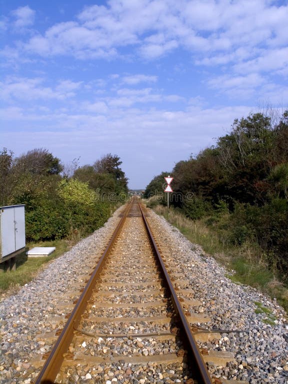 Raillroad in to infinity stock image. Image of denmark - 910821