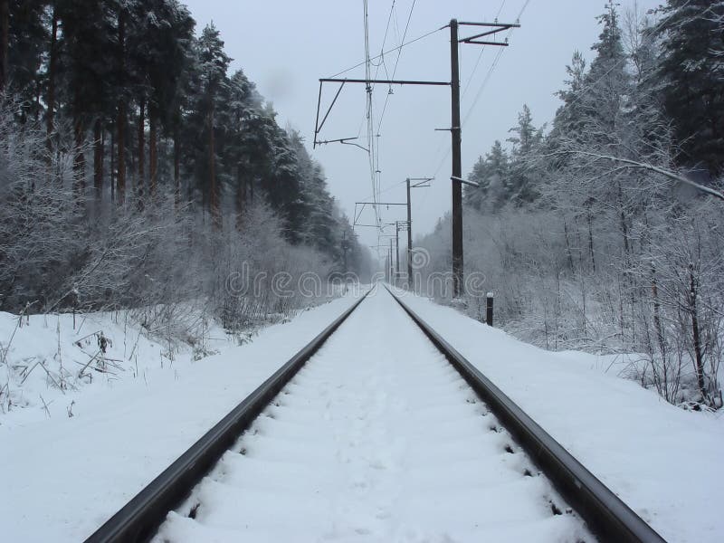Railroad switch stock image. Image of winter, points - 12774841