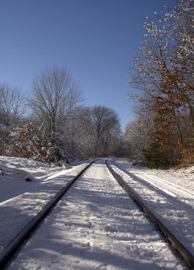 Railroad switch stock image. Image of winter, points - 12774841