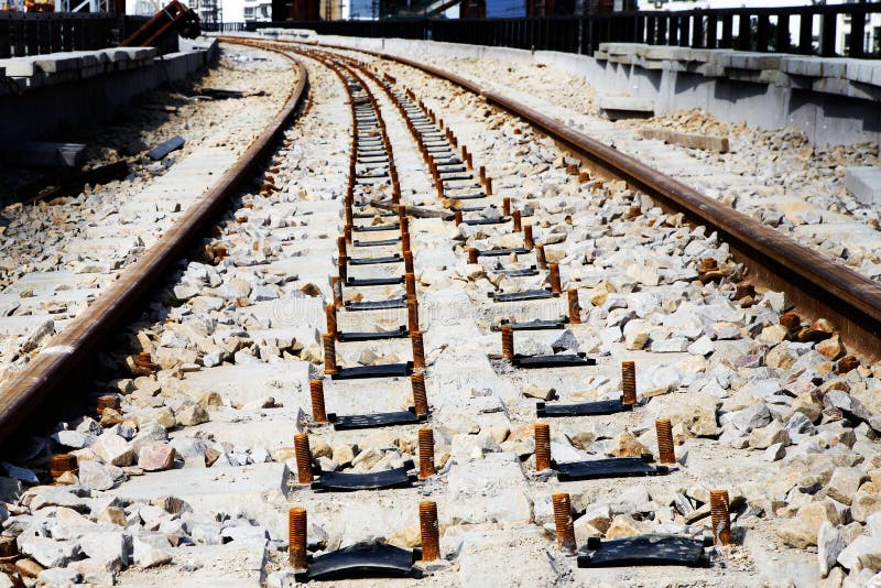 Railroad ballast bed stock image. Image of unfinished - 34946199