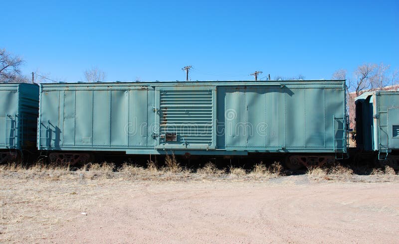Railroad Boxcar Blues stock image. Image of fall, blue - 8663111