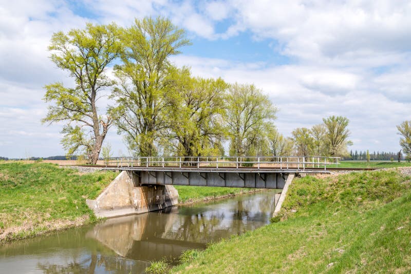 Railroad Bridge on Countryside Stock Photo - Image of nature, line ...