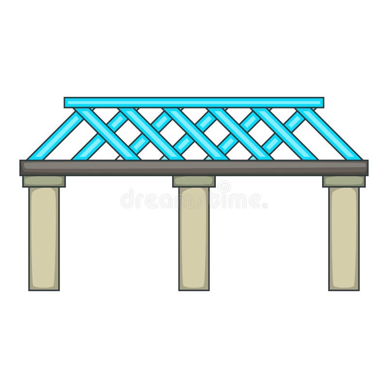 Railroad Bridge Icon, Cartoon Style Stock Vector - Illustration of ...