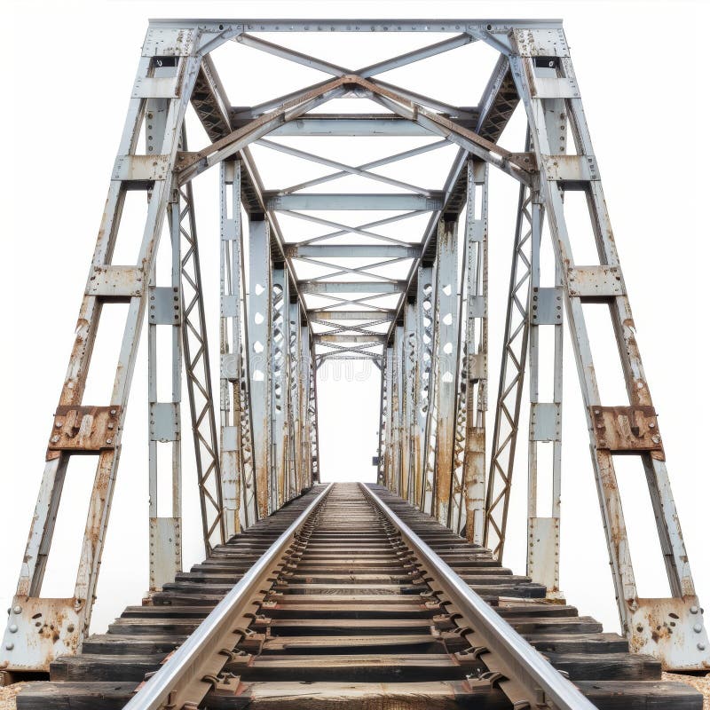 Railroad Bridge Illustration Front View Stock Illustration ...