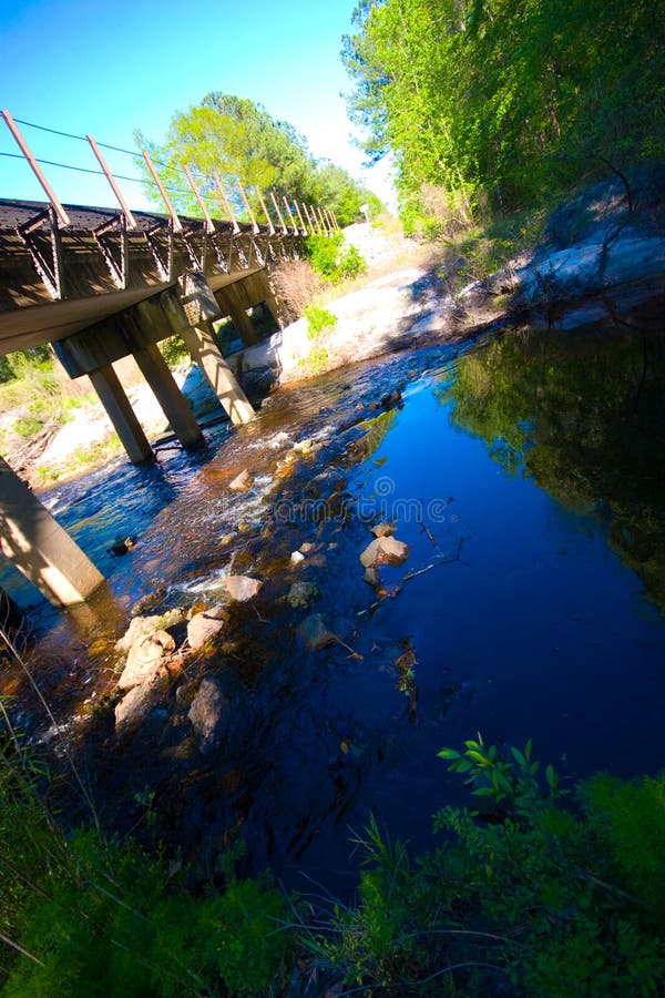 Railroad Bridge Over a Creek Stock Image - Image of pond, tracks: 4924067