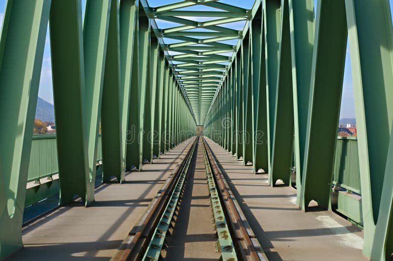 Railroad Bridge Perspective Stock Image - Image of rails, travel: 76472003