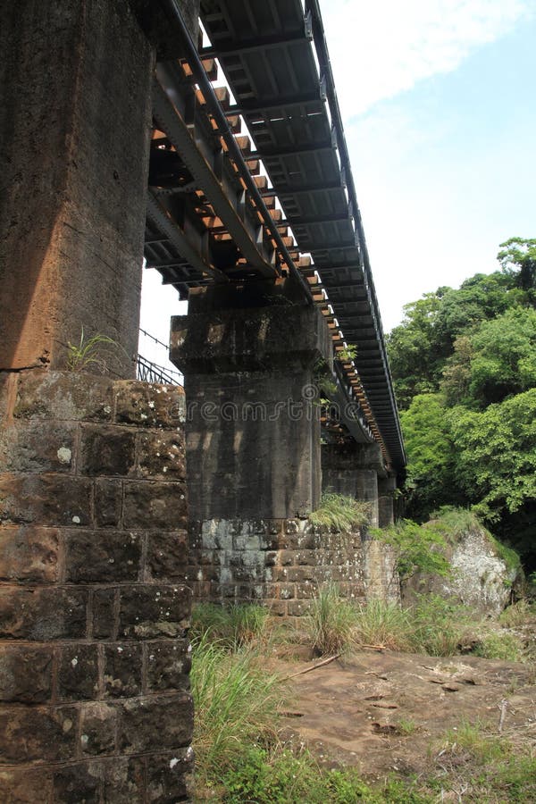 Railroad Bridge on Pingxi Line in Shifen, Taiwan, ROC Stock Photo ...