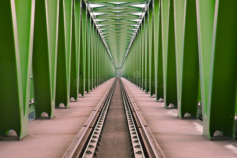 Railroad Bridge stock image. Image of green, long, industrial - 52679691