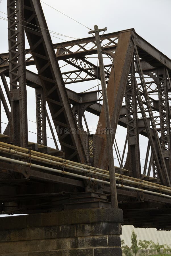 Railroad Bridge stock image. Image of blue, rust, white - 48668383