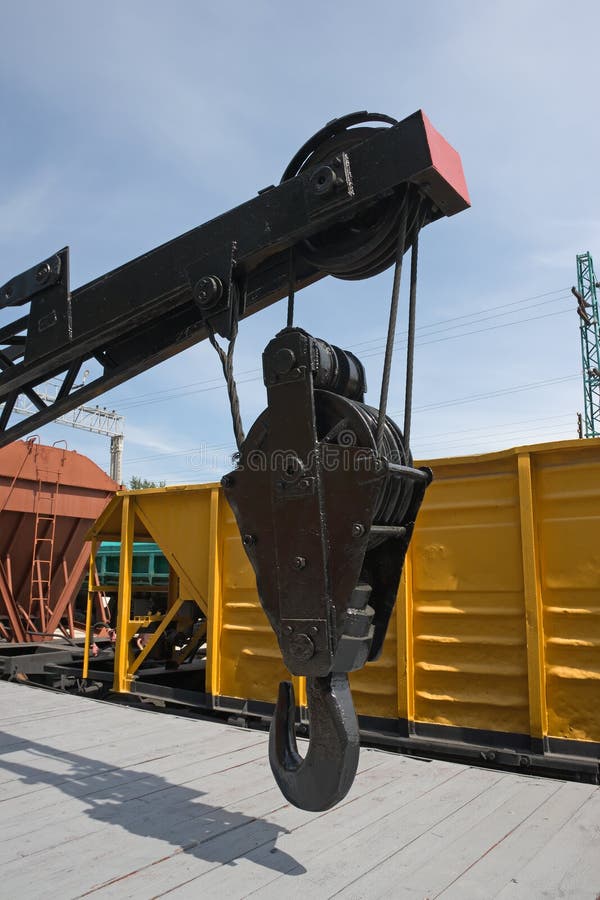 Railroad crane stock photo. Image of lift, steel, rail - 8159700