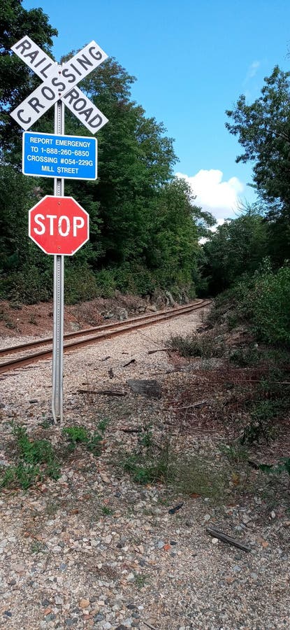 Railroad Crossing Beautiful Intersection Stock Photo - Image of ...