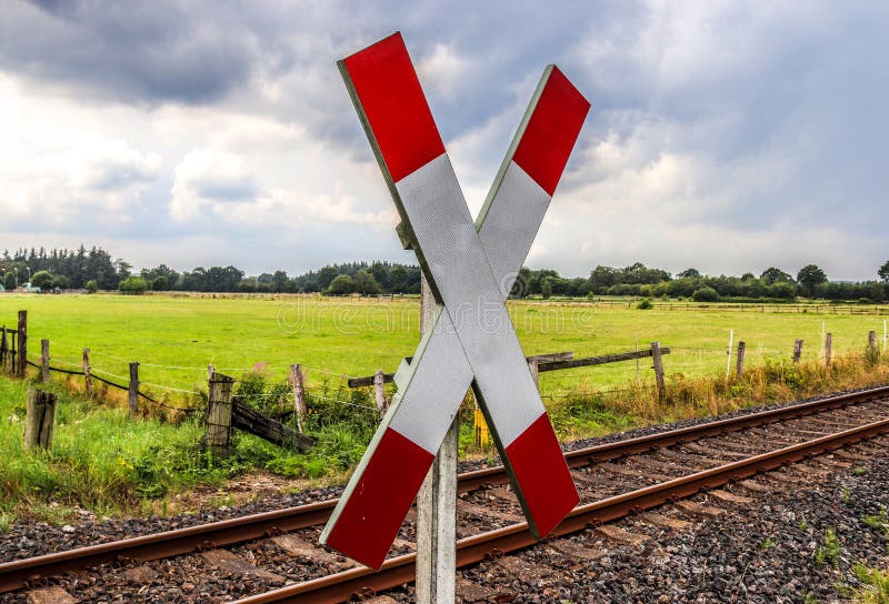 Railroad Crossing At A Country Road On A Summer Day Stock Image - Image ... Railroad Crossing At A Country Road On A Summer Day Stock Image - Image ...