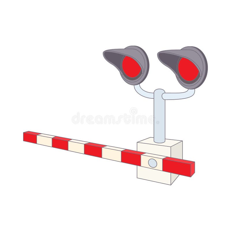 Railroad Crossing Icon Cartoon Style Stock Illustrations – 126 Railroad ...