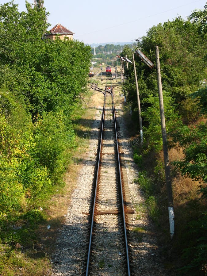 Railroad and Crossing Intersection Stock Photo - Image of metal ...