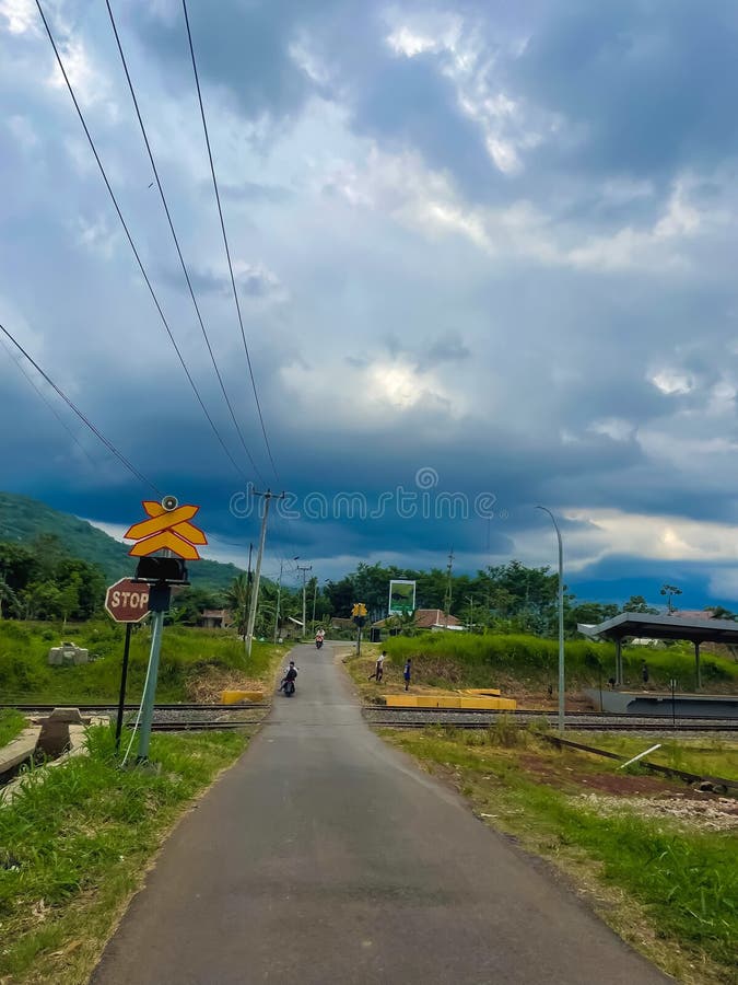 Railroad crossing stock photo. Image of portal, train - 262118414