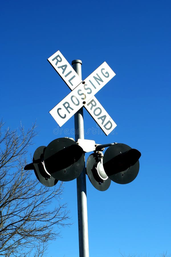 Railroad crossing sign stock photo. Image of danger, sign - 17619400