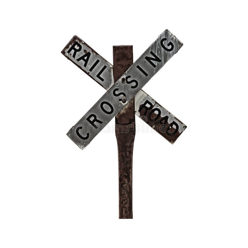 Railroad crossing sign. stock photo. Image of train, intersection - 3532476
