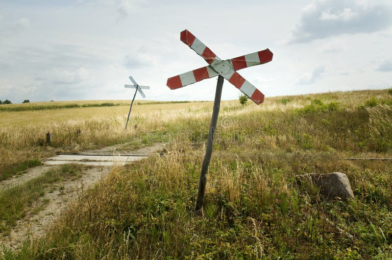 Railroad crossing sign stock image. Image of cross, country - 8205523