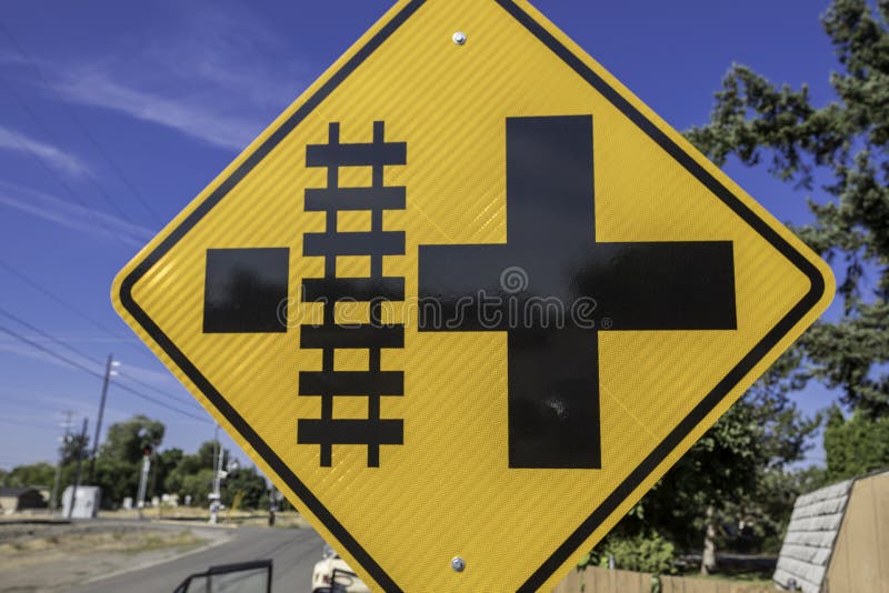 Railroad Crossing stock image. Image of track, metal - 98329115
