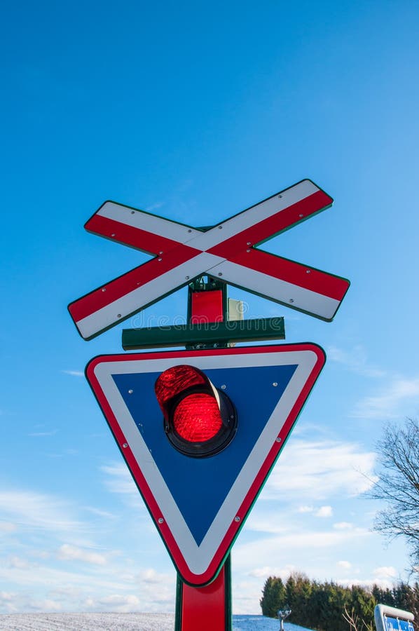 Railroad Crossing in Denmark Stock Photo - Image of tollose ...