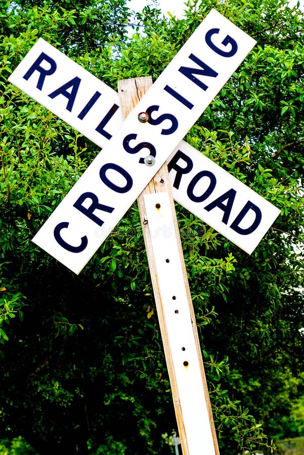 Railroad crossing sign stock photo. Image of railroad - 41194484